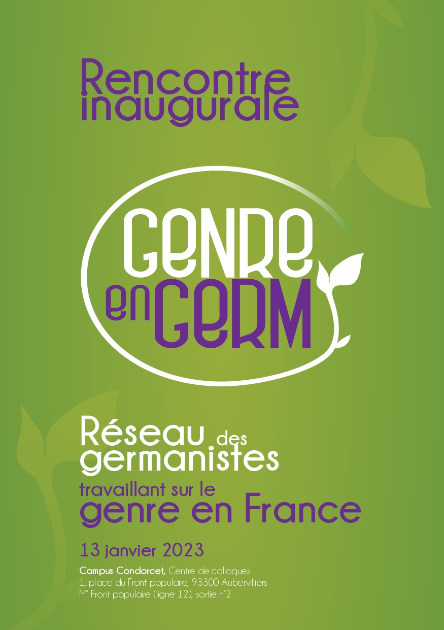 Genre en Germ - Rencontre inaugurale du réseau des germanistes ...